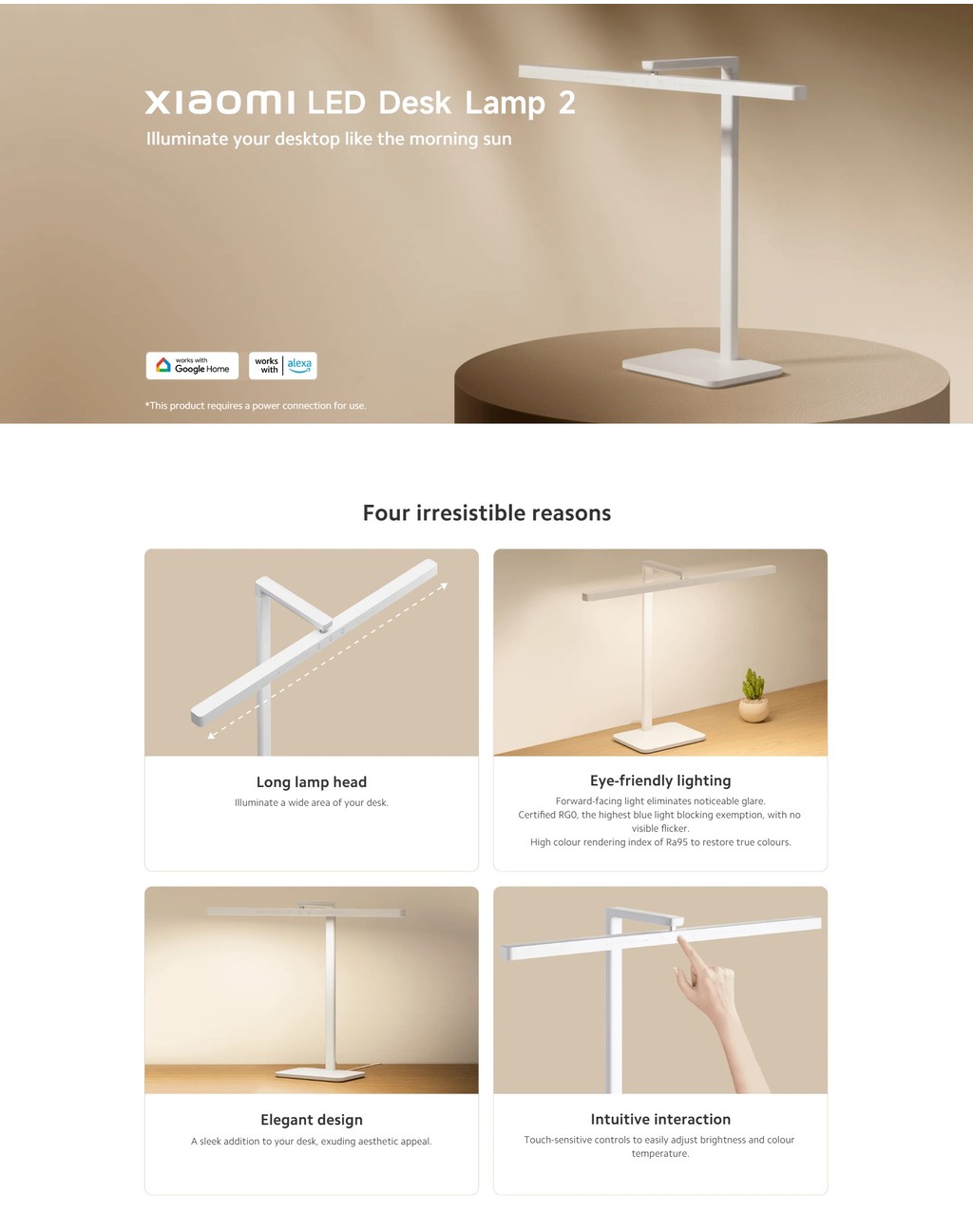 Xiaomi LED Desk Lamp 2 | Shopee Singapore