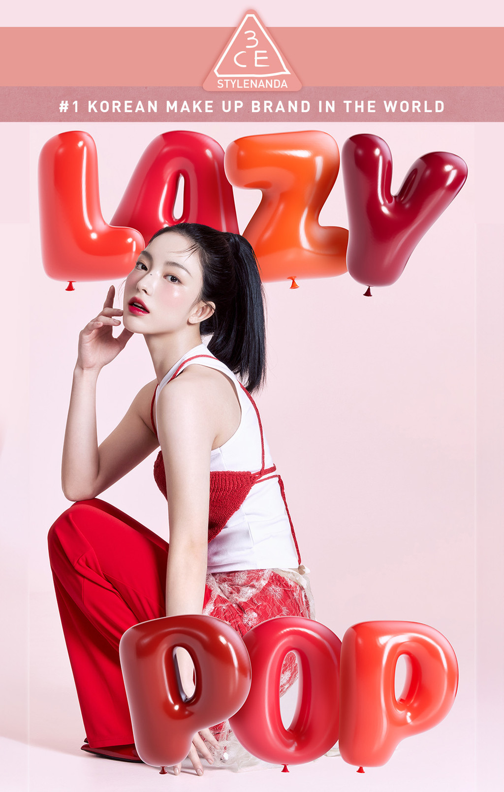 3CE Lazy Pop Lip Stain, water resistant lightweight formula with ...