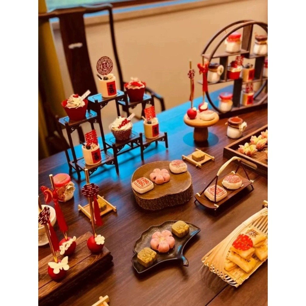 Dessert Table Ornaments Display Rack Engagement Wedding Table Tray Bogu ...