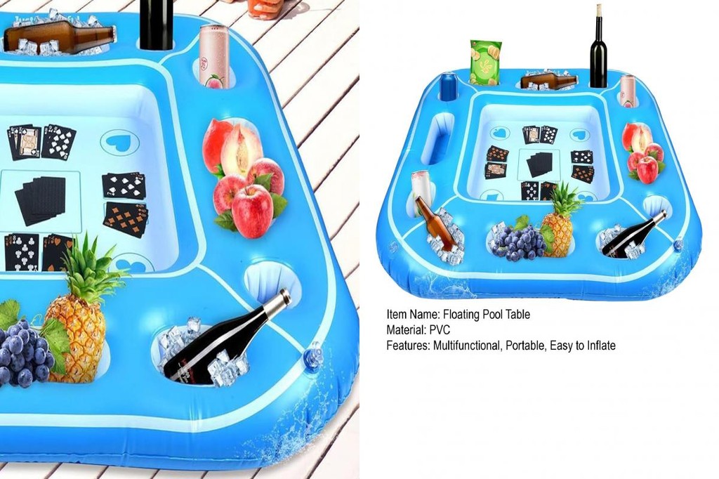 Summer Pool Party Essentials Floating Pool Table Fun Inflatable Pool ...