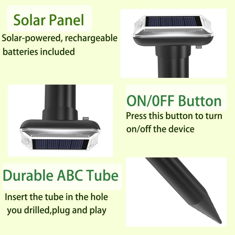 Solar Powered Rodent Repellent Buzzing Vibration Plug and Play ...