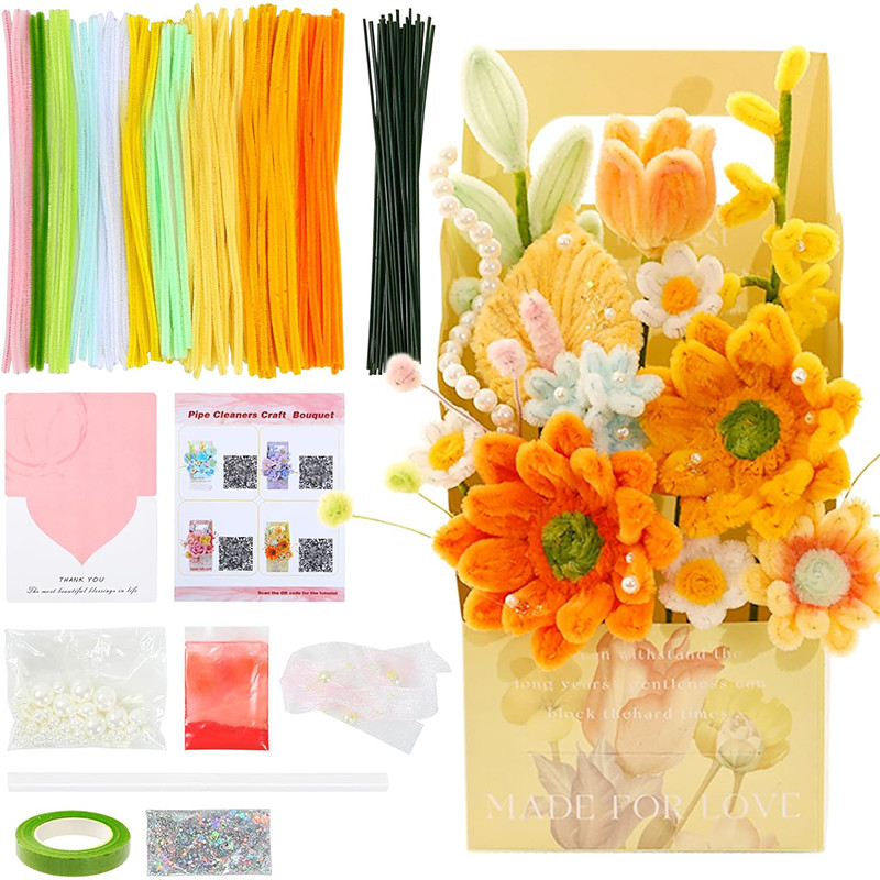 Pipe Cleaners Craft Pipe Cleaners Flower Making Kit Pipe Cleaners Craft ...
