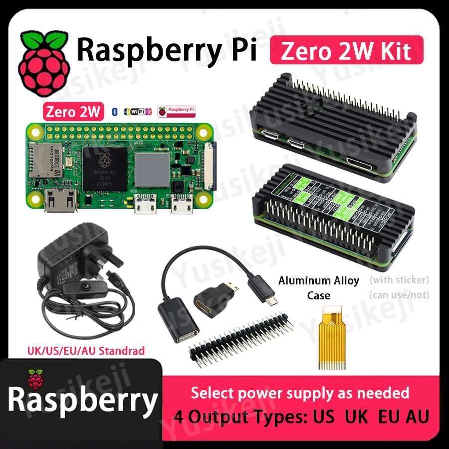 Original Raspberry Pi Zero 2W KIT Zero 2W Development Kit(Zero 2W Board+Case+GPIO KIT+Power ...