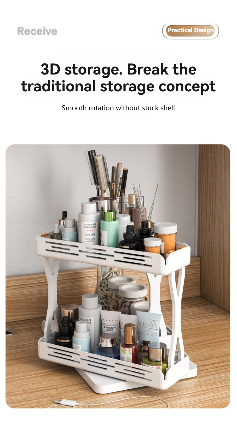 Kitchen Pull-Out Rotating Storage Rack Under Sink Organizer Multi ...