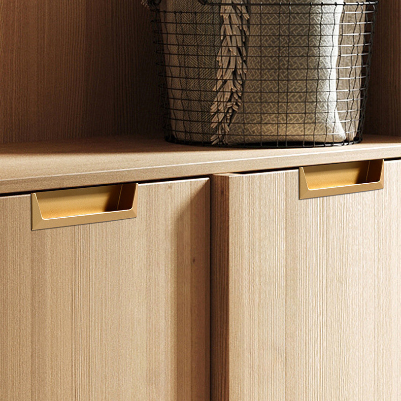 Modern Minimalist Black Recessed Sliding Door Handle Built-In Extended ...