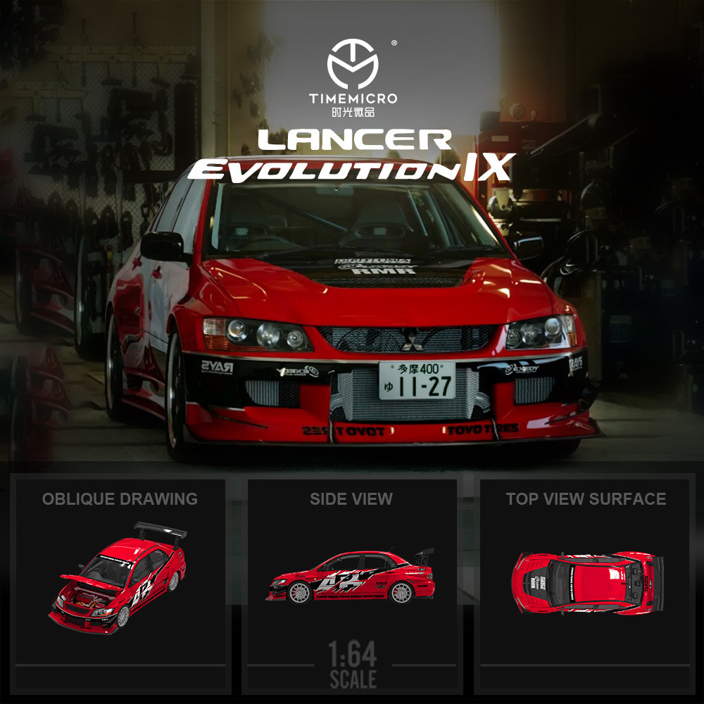 TimeMicro-TM 1/64 "Fast and Furious" Mitsubishi EVO9 Red Diecast car ...