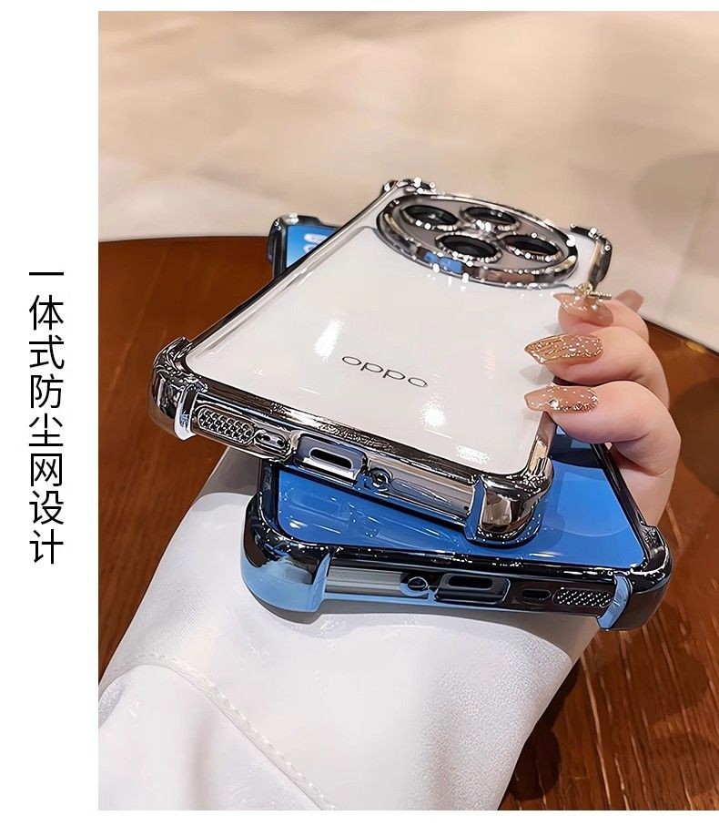 X8 Pro Electroplating Frame Four Corner Silicone Transparent Shell ...