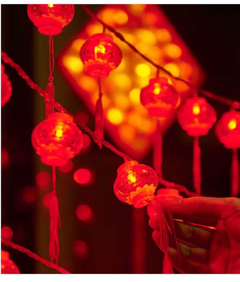 1.5/3M Chinese New Year CNY LED String Lights/ Battery Operated Red ...