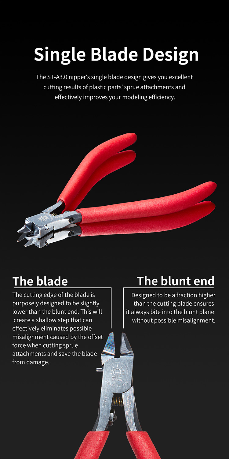 DSPIAE ST-A 3.0 Ultra Thin Single Blade Nipper for Gunpla, Gundam ...