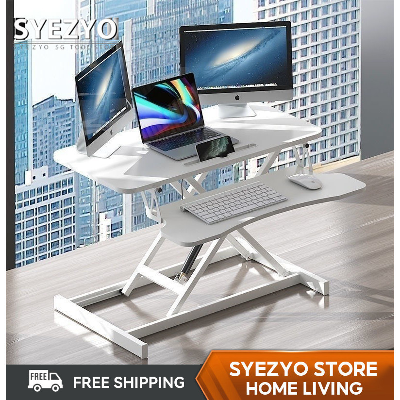 Syezyo Foldable Table Study Table Ergonomic Standing Height Adjustable ...