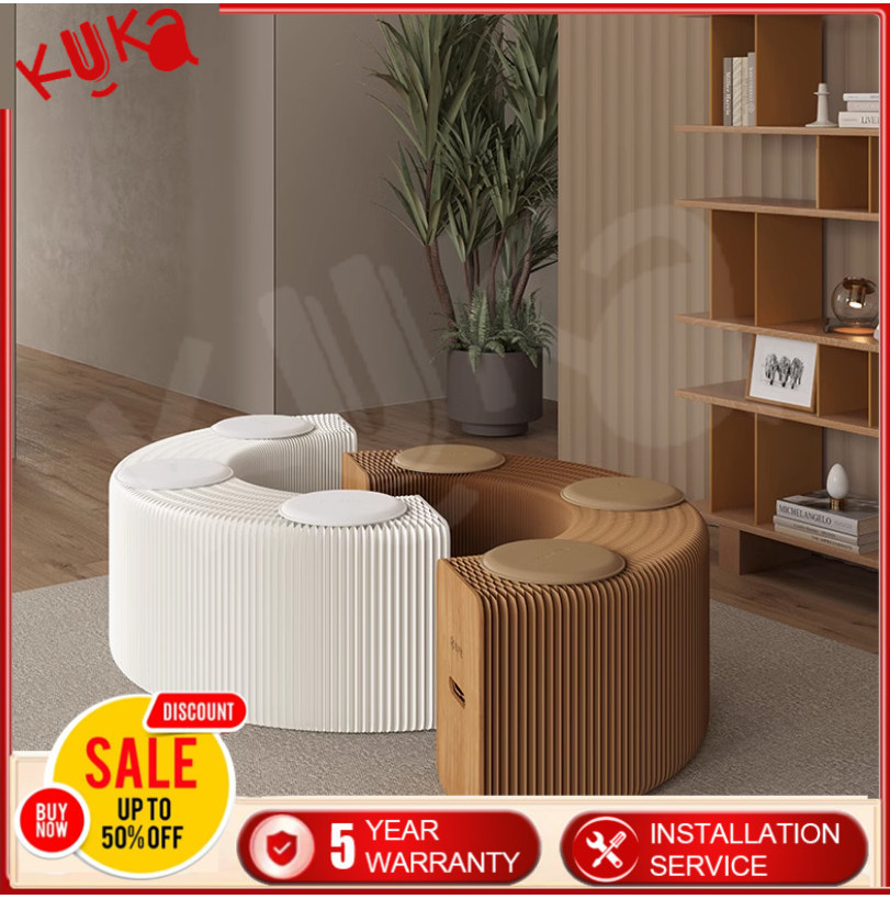 KUKA Sofa Paper New Art Shoe Changing Stool Telescopic Folding Bench ...