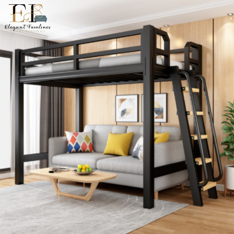 EF Double-deck Bed Loft Bed Iron Bed Under Bed Table Staff Dormitory ...