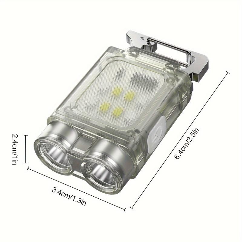 Mini Portable Work Light Keychain Light Outdoor Flashlight 6 Modes COB ...