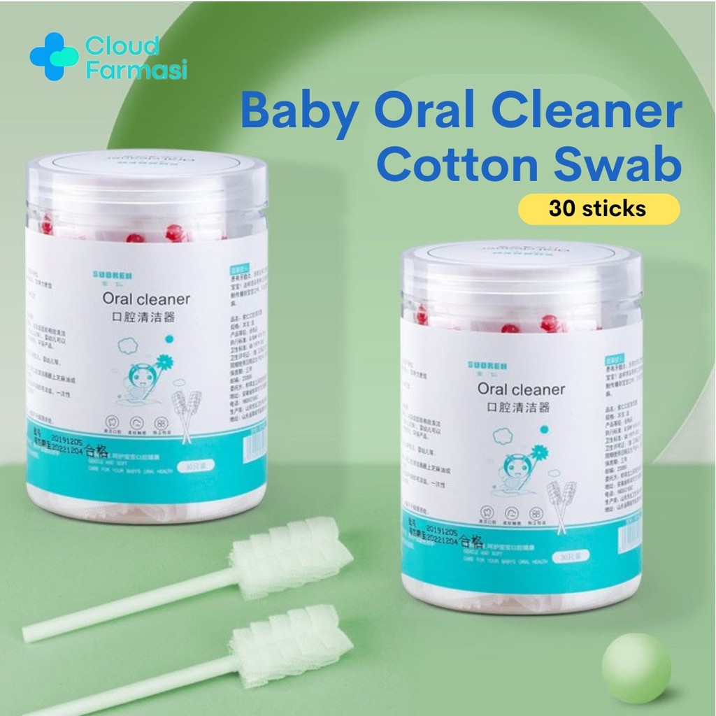 [Cloud Farmasi] Baby Oral Cleaner Cotton Swab Baby Tongue Scrapper ...