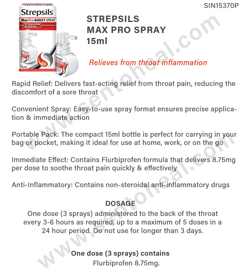 Strepsils Max Pro - Sore throat lozenges 16s - Honey Lemon/ Direct ...