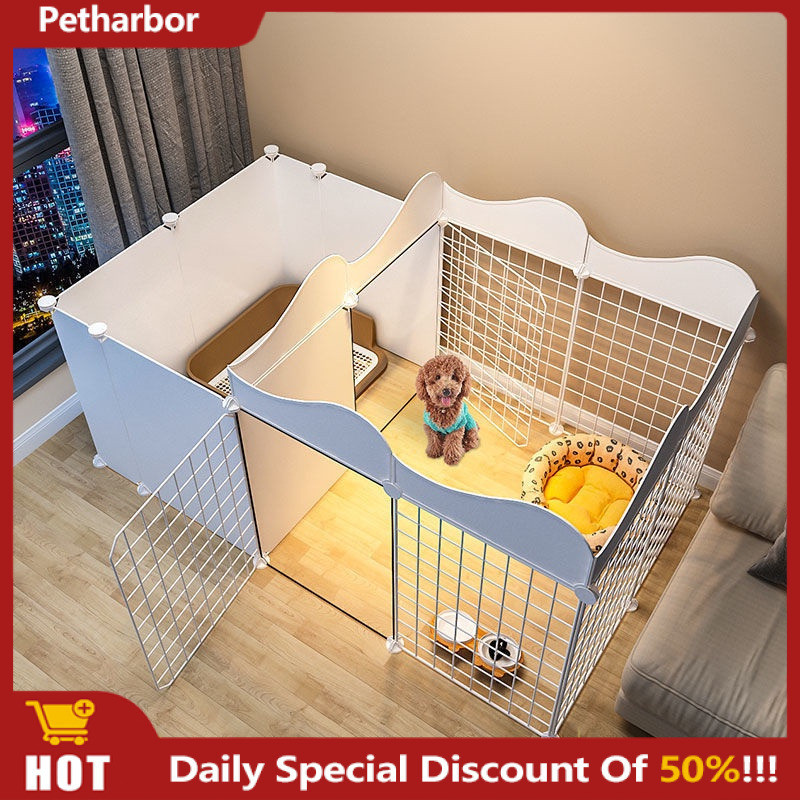 DIY Dog/Cat/Rabbit/Guinea Pig Modular Cage Playpen / Pvc Metal Grids ...