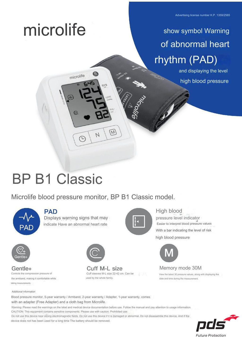 Microlife B1 BP Machine | Upper Arm Blood Pressure Meter | IHB ...