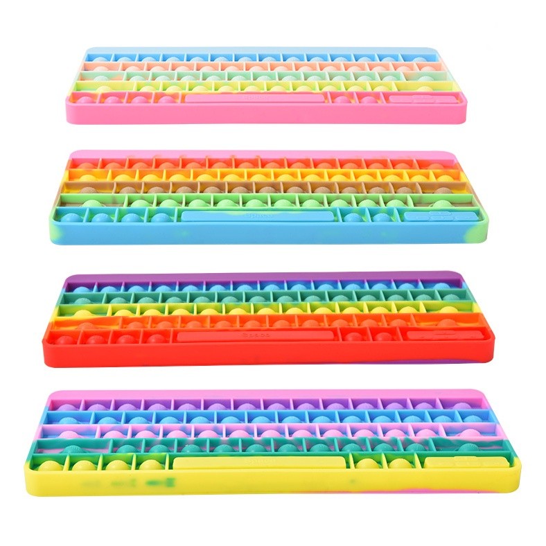 in stock Pop it Fidget Toys Antistress Push Bubble Squishy Silicone ...