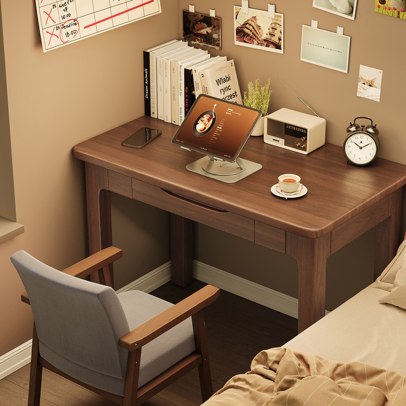 Solid Wood Desk Narrow Desk Simple Home Computer Desk Small-sized ...