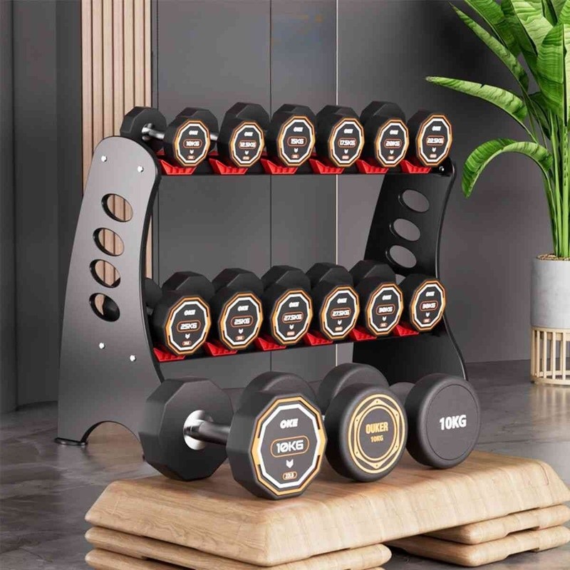 Pure Steel Dumbbell Set Combination Men's Fitness Home Solid Steel Drum ...