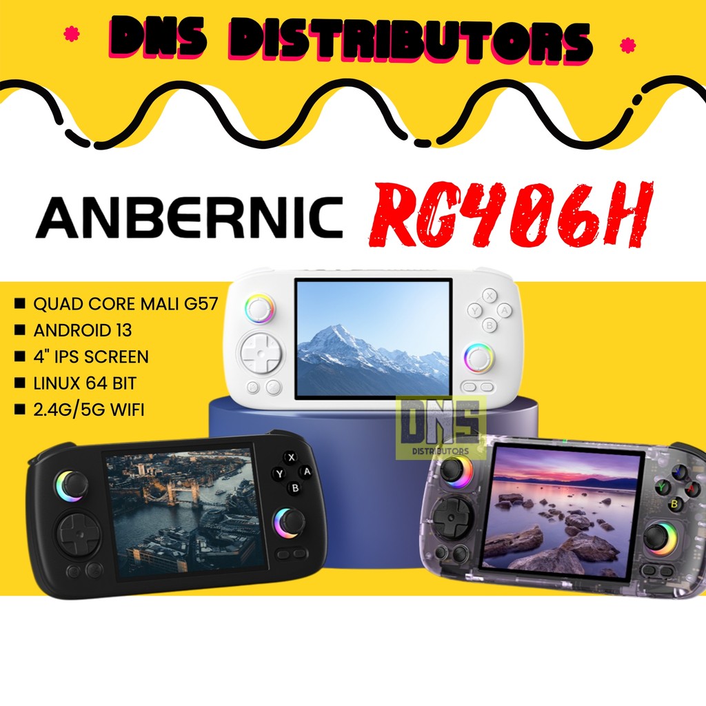 ANBERNIC RG406H Android Game Console 4-inch Android 13 System Unisoc ...
