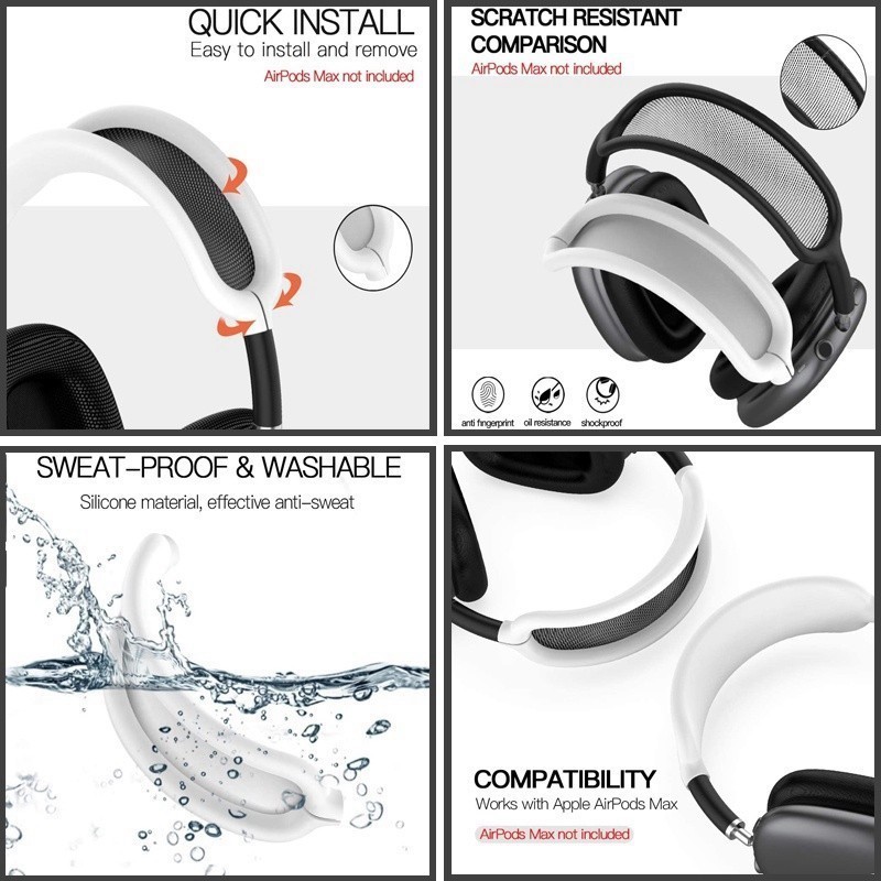 5IN1 Starlight color Cover For AirPods Max2 TPU Wireless Headphones ...