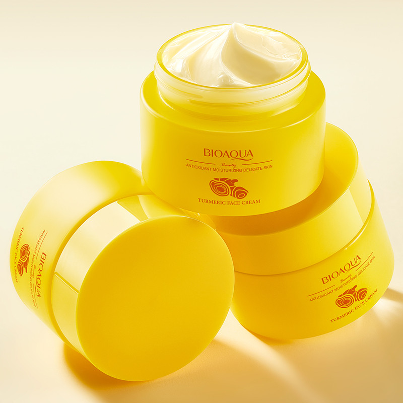 BIOAQUA Turmeric Face Cream Anti-Oxidation Moisturizing Delicate Skin ...