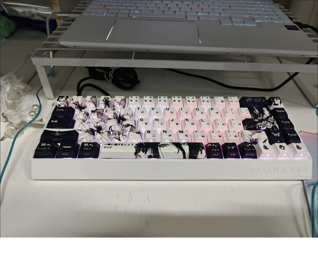Reze Keycap 82/130 Keys Cherry Profile PBT Letter Side-printed LED ...