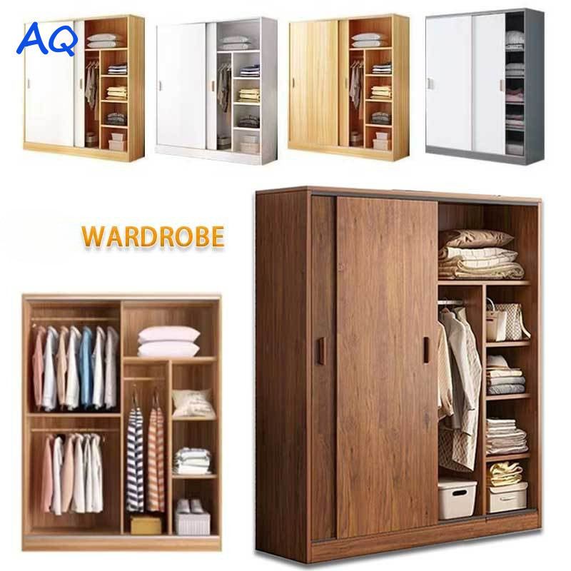 ZAQ Wardrobe Upgraded And Thickened Model Sliding Door Solid Wood ...