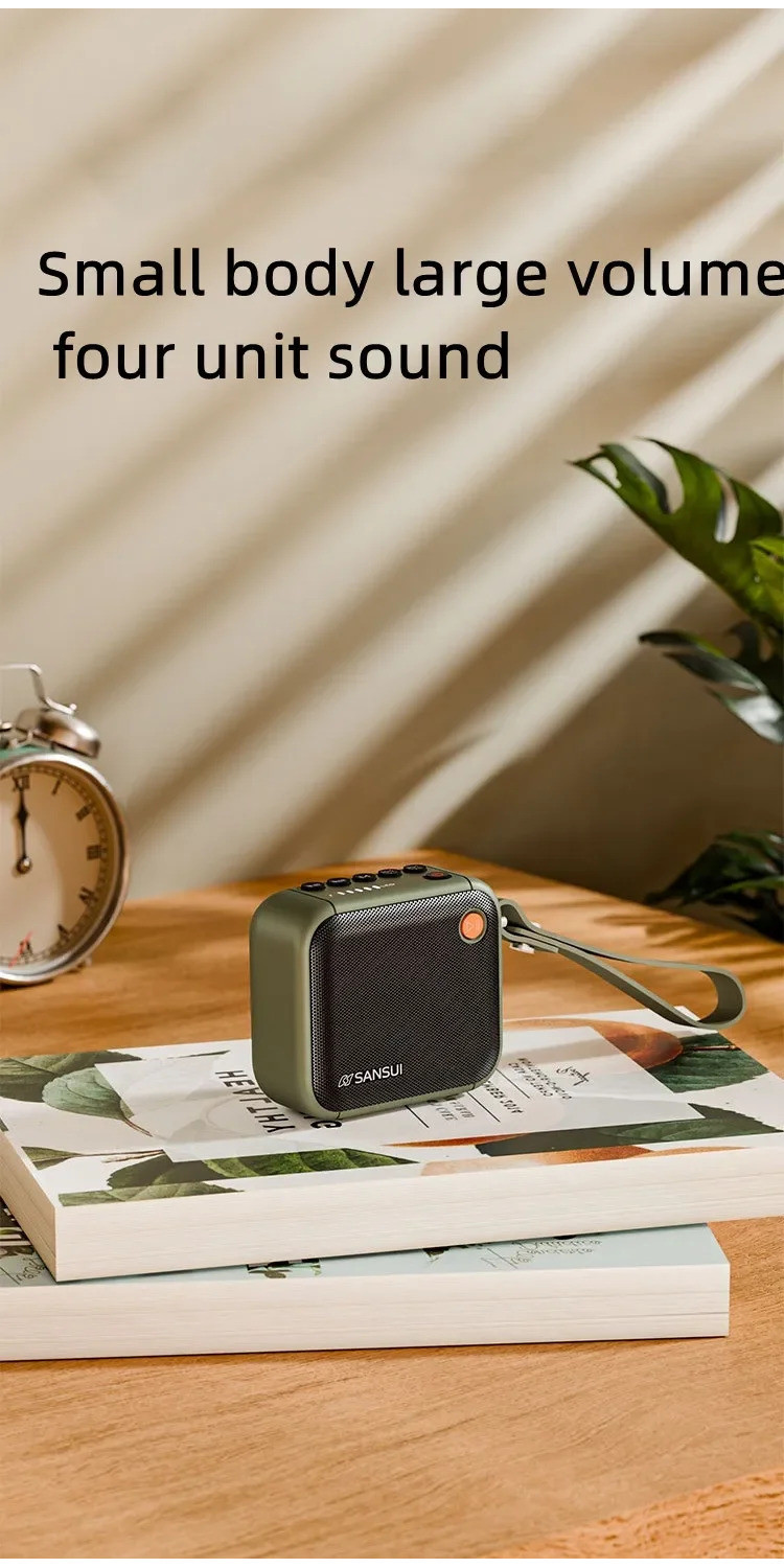 Sansui F39 Mini Wireless Bluetooth HIFI Speaker StereoTWS Bass Full ...