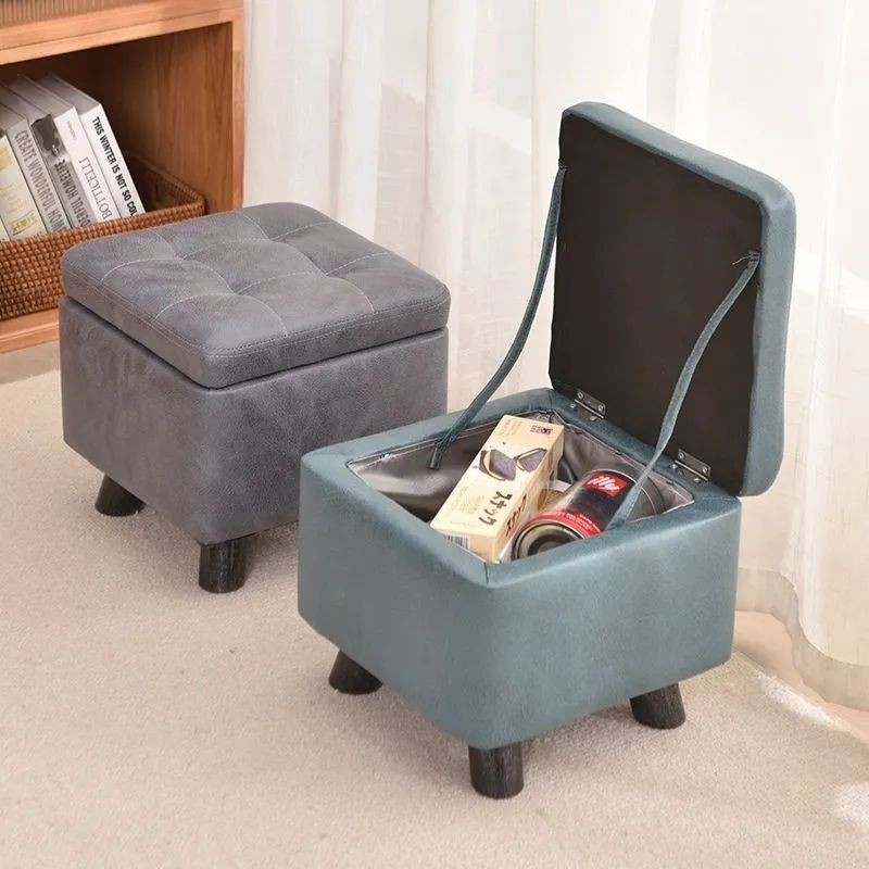 Small Stool, Living Room Storage Stool, Coffee Table Stool, Solid Wood ...