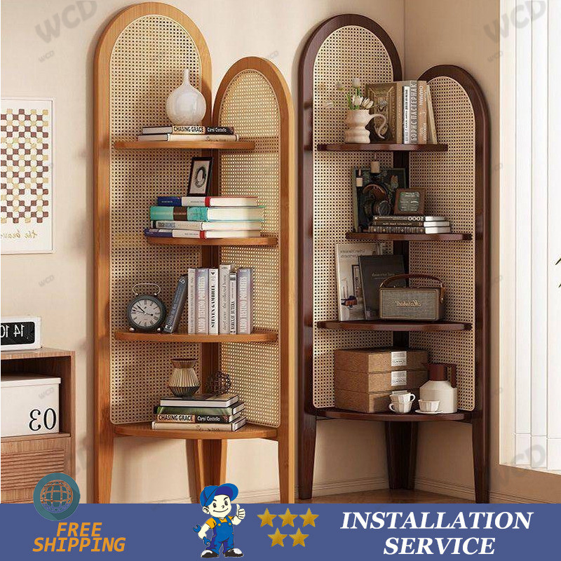WWDD Ancient Corner Japanese Style Living Room Floor Bookshelf Family ...