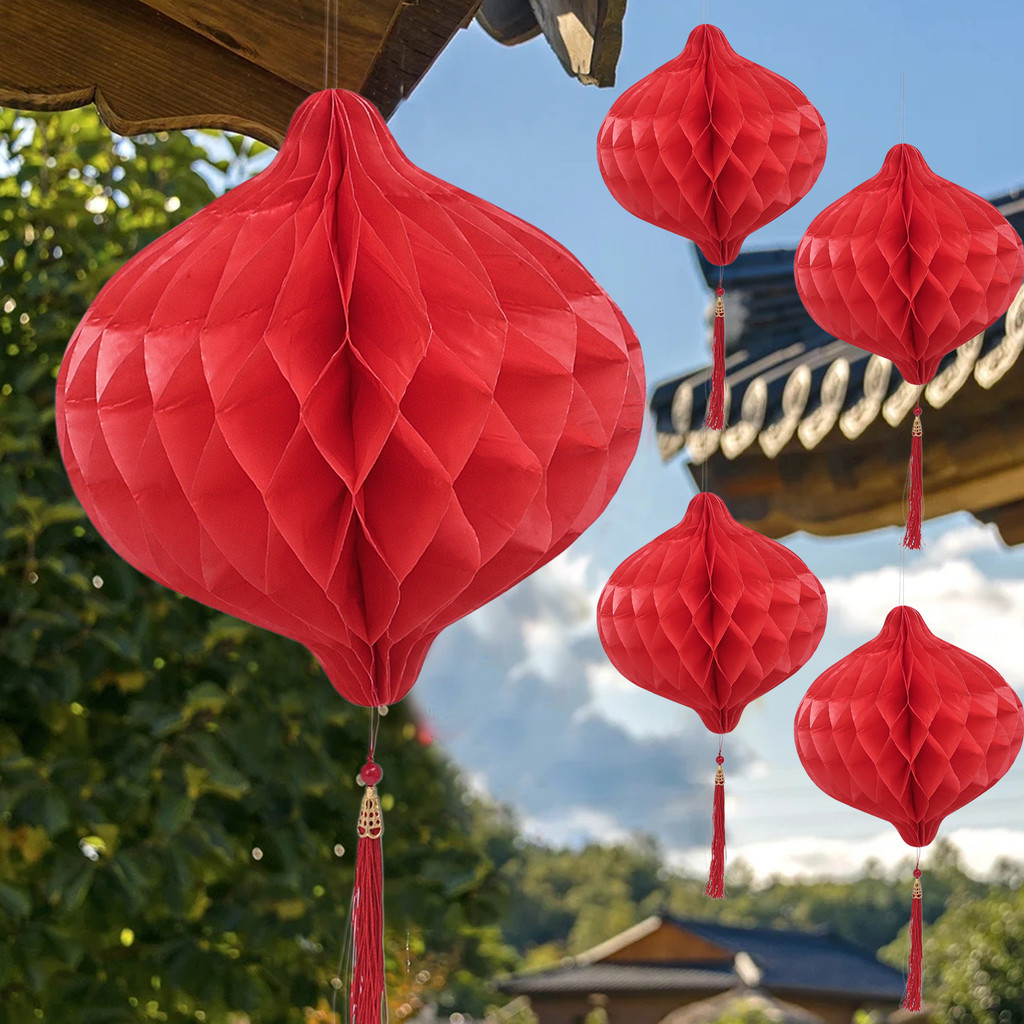 Spring Festival Traditional Honeycomb Paper Lantern Craft Pendant - DIY ...