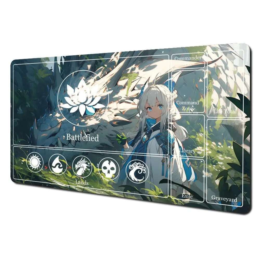 Kawaii girl playmat Magic playmat mouse pad MTG TCG CCG game play mat ...