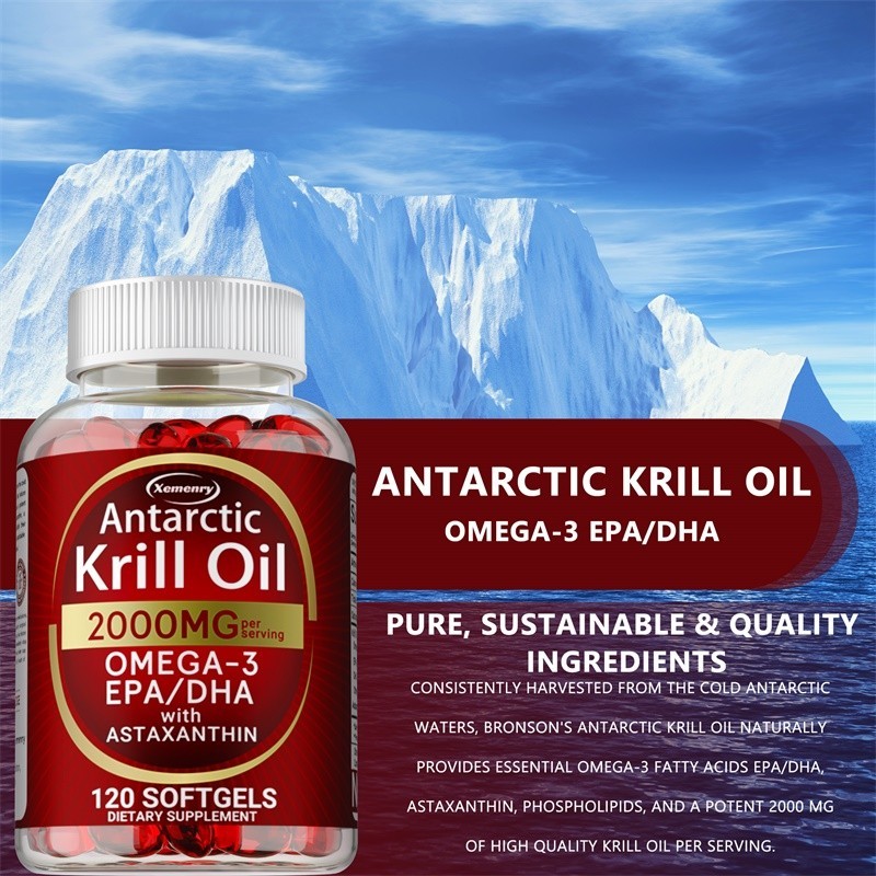 XEMENRY Antarctic Krill Oil 2000 mg | Omega-3, EPA, DHA, with ...