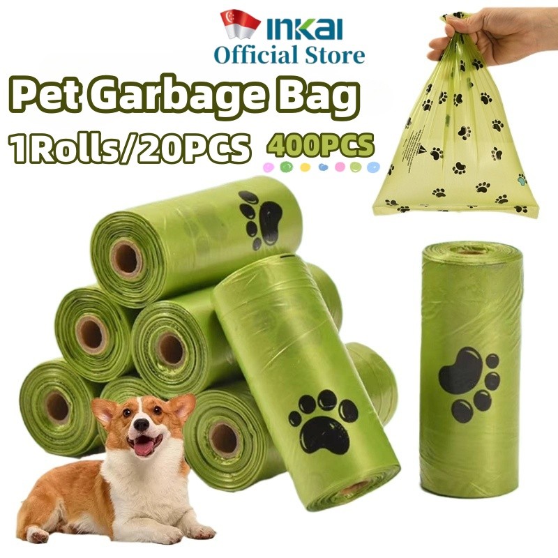SG Local - 20Rolls/400PCS Pet Garbage Bag Thickened Pet Poop Waste Bags ...