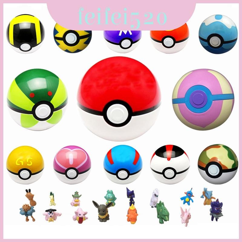 Design Classic Pokemon Pokeball 7cm Toy Ball And Pikachu Monster Gift ...