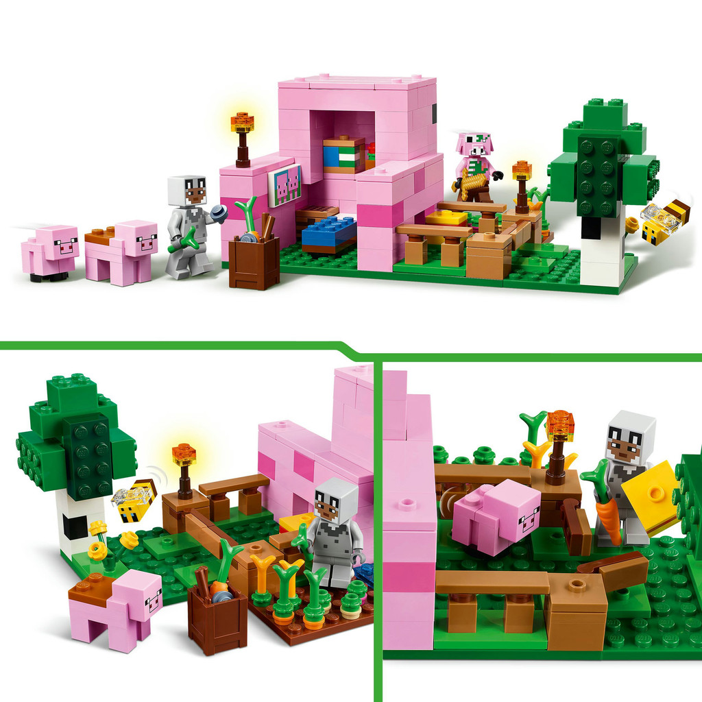 LEGO® Minecraft® The Baby Pig House Gamer Building Toy Animal Set for ...