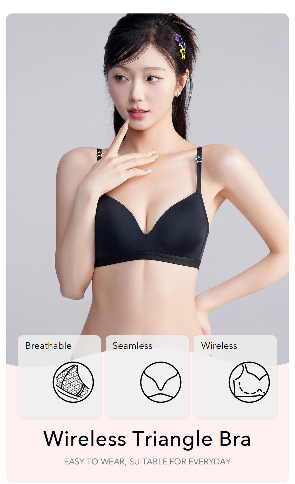 6IXTY8IGHT JOBELLE WIRELESS TRIANGLE BRA FOR WOMAN GIRL BR14120 ...