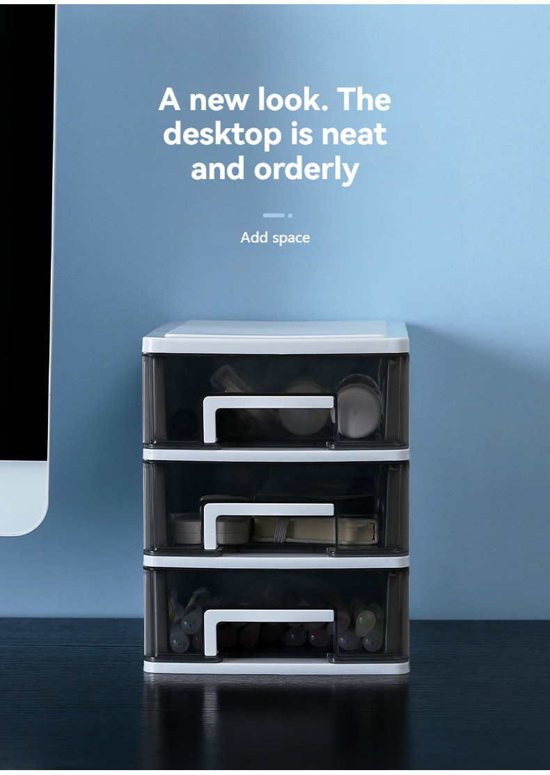 Desktop storage box drawer style office desk organizer small ...