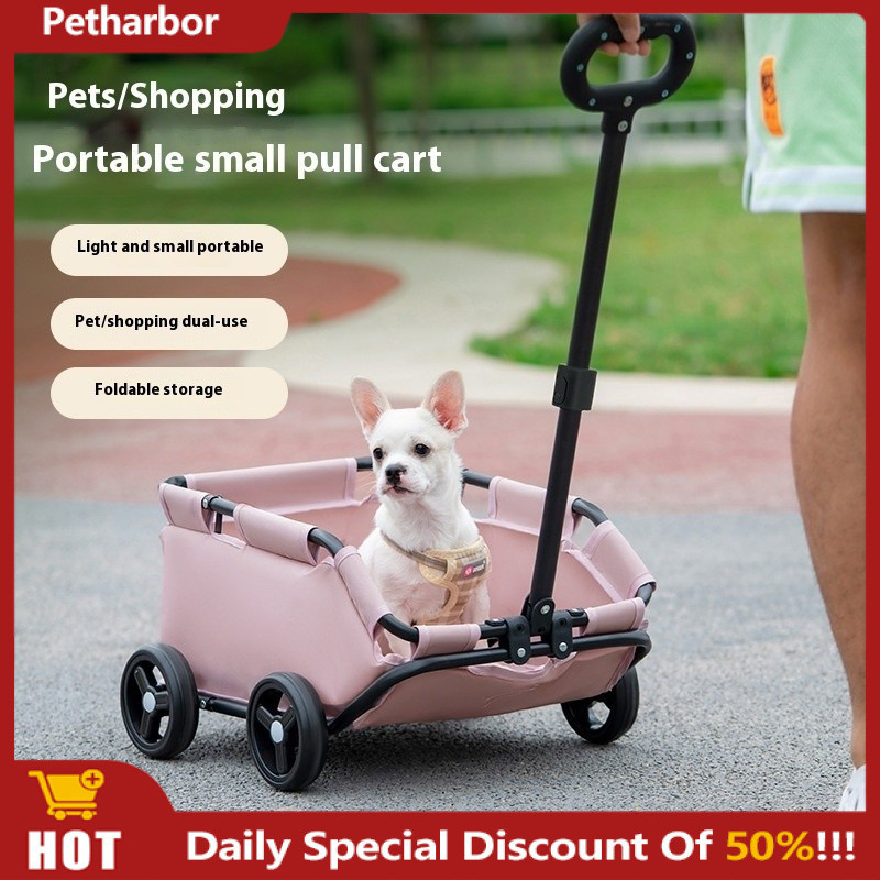 Stroller Cat Pet Outing Trolley Teddy Fadou Bixiong Pomeranian Small ...