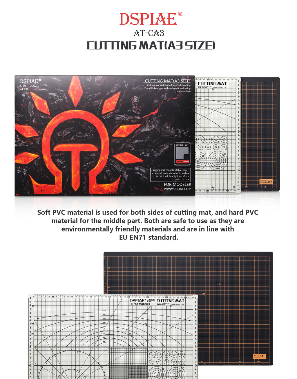 Hobby CUTTING MAT by DSPIAE Double Sided A3 A4 SIZE for Gundam Gunpla ...