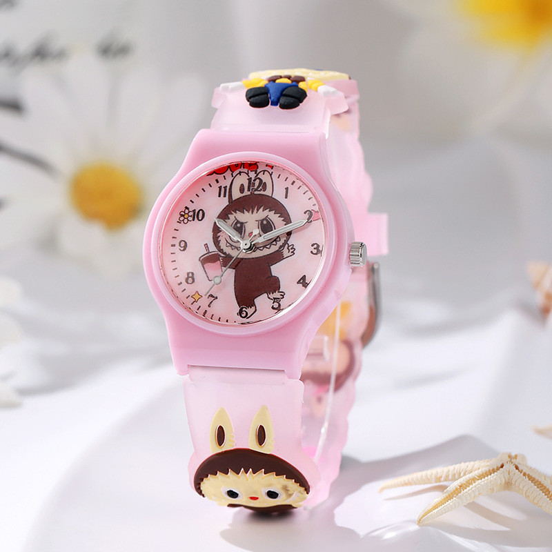 New Doll Children's Watch Cartoon Labubu Silicone Quartz Watch Primary ...