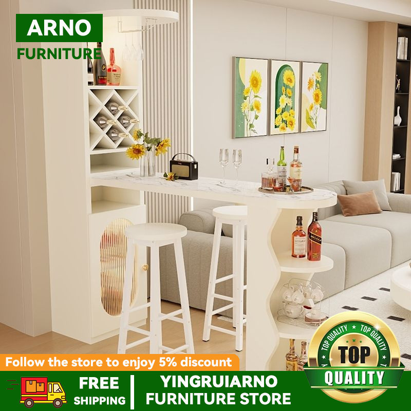 Creamy Rock Panel Bar Table Home Living Room Partition Table Simple ...