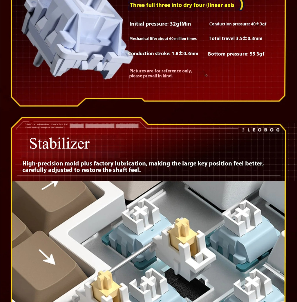 NEW LEOBOG Hi75C Full Aluminium Mechanical Keyboard 3Mode Wired RGB Kit Customed with Knob Hot ...