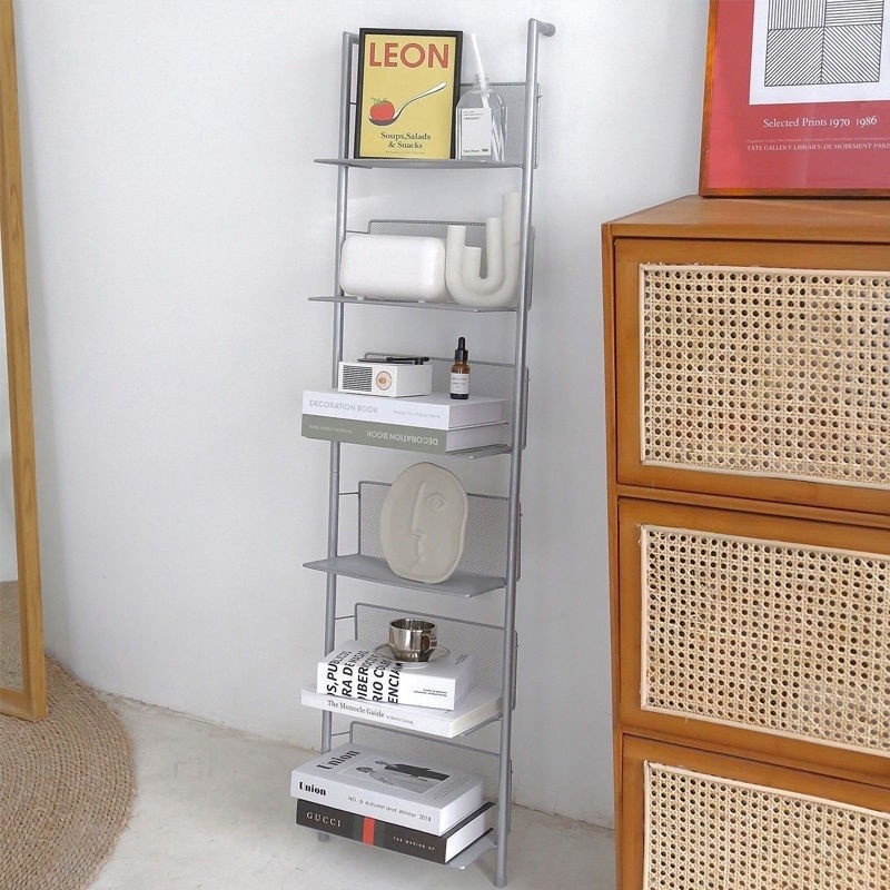Magazine Book Shelf Newspapers Living Room Storage Rack Ladder ...