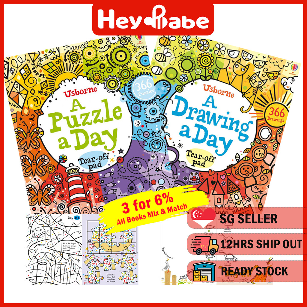 Usborne A Puzzle a Day | A Drawing a Day | Tear-off Pad |Children ...