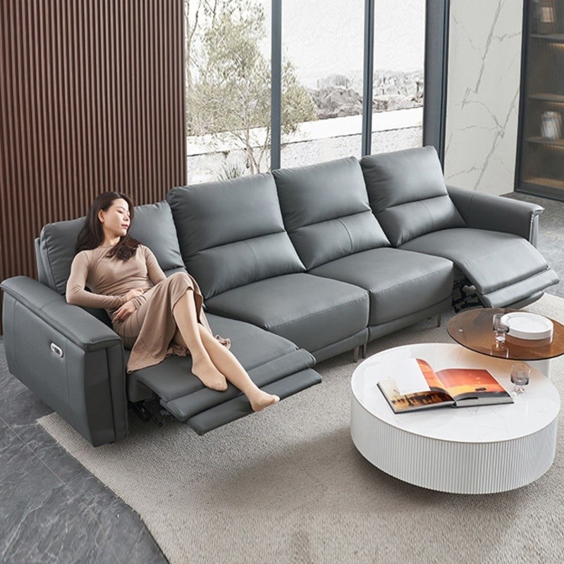 SOFA Electric First Class Function Sofa Space Cabin Leather Straight ...