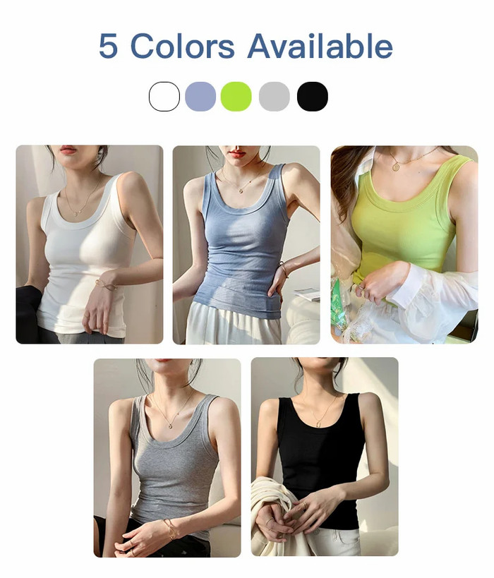 『Brelira』40-75kg Stretch Slim Fit Camisole Women Tank Women's Girl ...