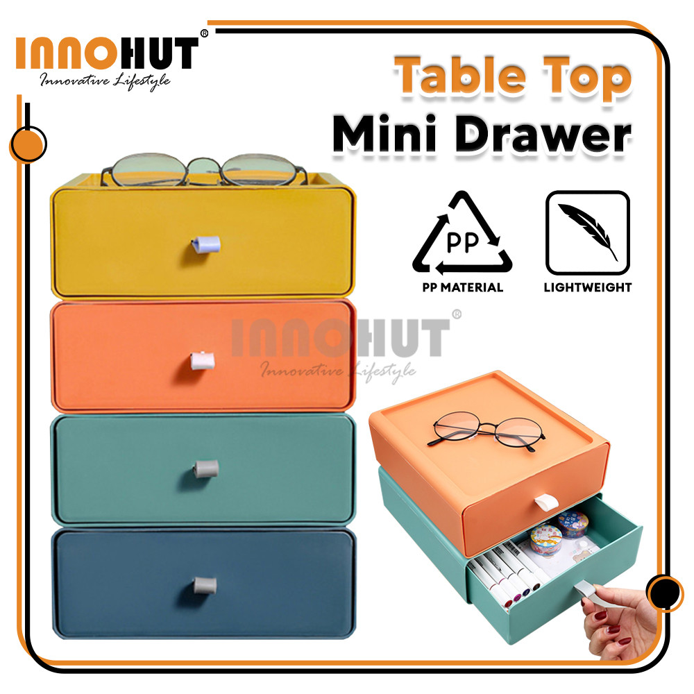 Innohut Stackable Table Top Mini Drawer Desk Organizer Stationery ...